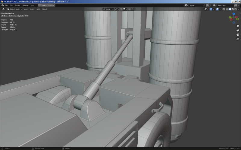 SAM Mobile Missile Launcher 2 of 3 3D Model in Rocket Launchers 3DExport