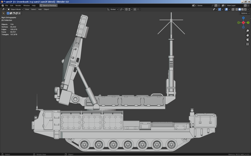 SAM Mobile Missile Radar 3 of 3 3D Model in Rocket Launchers 3DExport