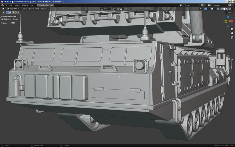 SAM Mobile Missile Radar 3 of 3 3D Model in Rocket Launchers 3DExport