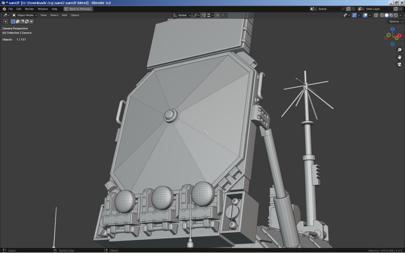 SAM Mobile Missile Radar 3 of 3 3D Model in Rocket Launchers 3DExport