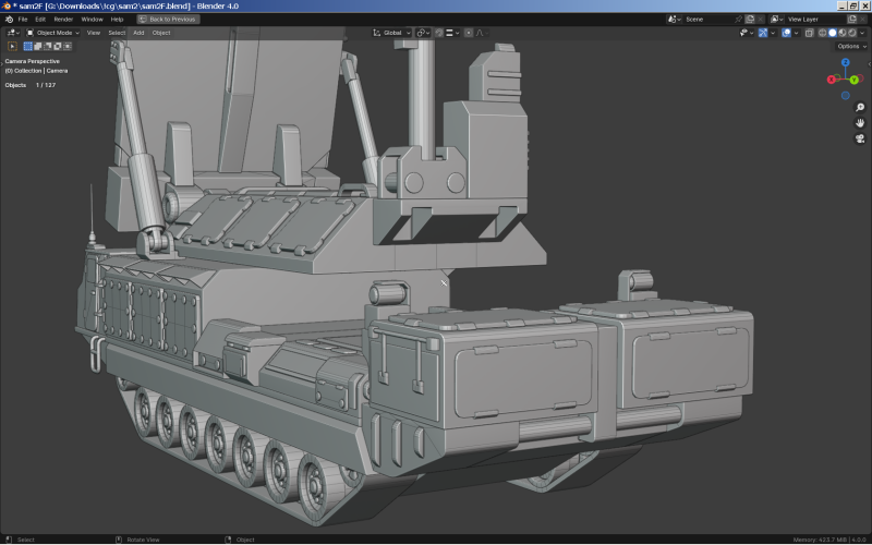 SAM Mobile Missile Radar 3 of 3 3D Model in Rocket Launchers 3DExport