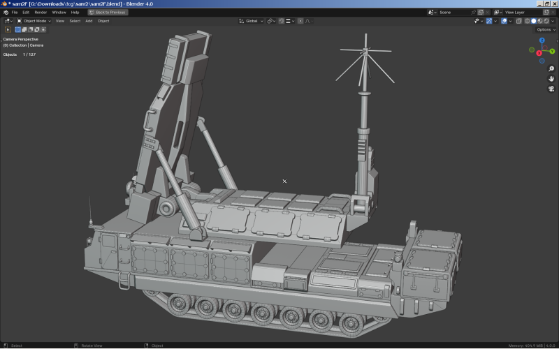 SAM Mobile Missile Radar 3 of 3 3D Model in Rocket Launchers 3DExport