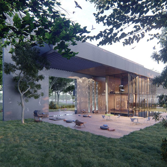 Modern house full project Revit and Lumion with 3d grass 3D Model in ...