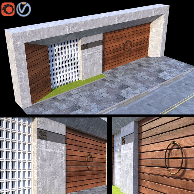 Entrance 3D Model in Buildings 3DExport