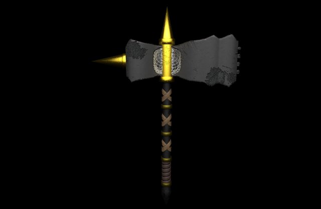 medieval battlehammer 3D Model in Melee 3DExport