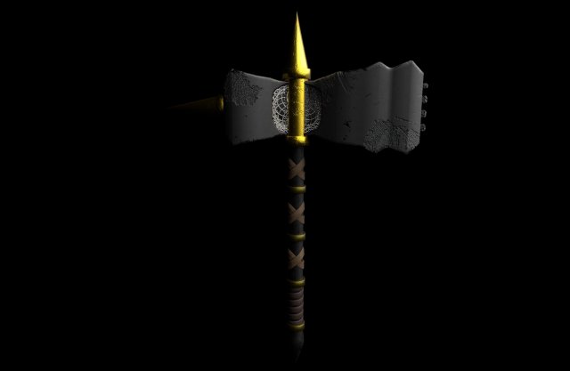 medieval battlehammer 3D Model in Melee 3DExport
