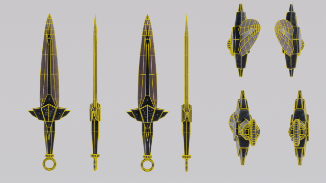 Dragon Bone blade from Skyrim 3D Model in Game Assets 3DExport