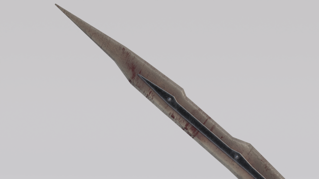 Dragon Bone Sword from Skyrim 3D Model in Game Assets 3DExport