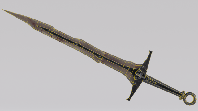 Dragon Bone Sword from Skyrim 3D Model in Game Assets 3DExport