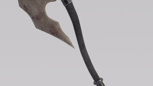 Dragon Bone Two Handed Ax from Skyrim 3D Model in Game Assets 3DExport