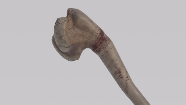 Dragon Bone Two Handed Mace from Skyrim 3D Model in Game Assets 3DExport