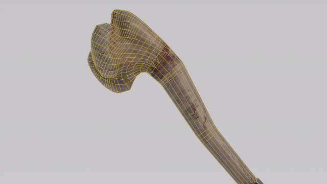 Dragon Bone Two Handed Mace from Skyrim 3D Model in Game Assets 3DExport