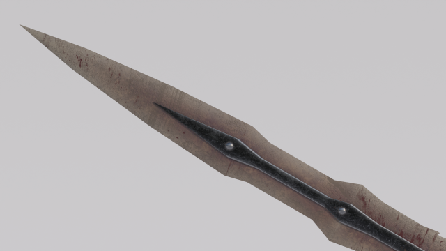 Dragon Bone Two Handed Sword from Skyrim 3D Model in Game Assets 3DExport