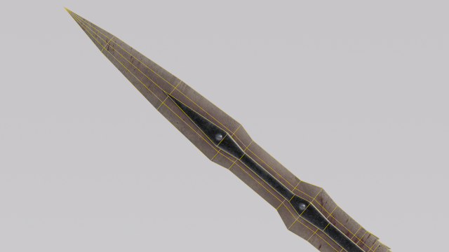 Dragon Bone Two Handed Sword from Skyrim 3D Model in Game Assets 3DExport