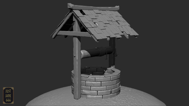 Stylized well high-poly free Free 3D Model in Buildings 3DExport