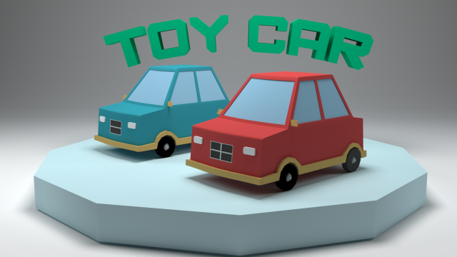Low Poly Toy Car Model Free 3D Model in Compact Cars 3DExport