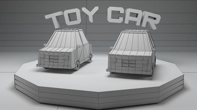 Low Poly Toy Car Model Free 3D Model in Compact Cars 3DExport