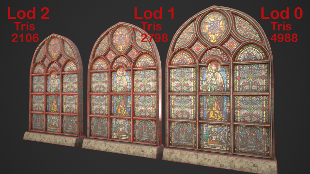 stained glass window 3D Model in Decoration 3DExport