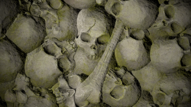 pile of bones with moss texture CG Textures in Bones 3DExport