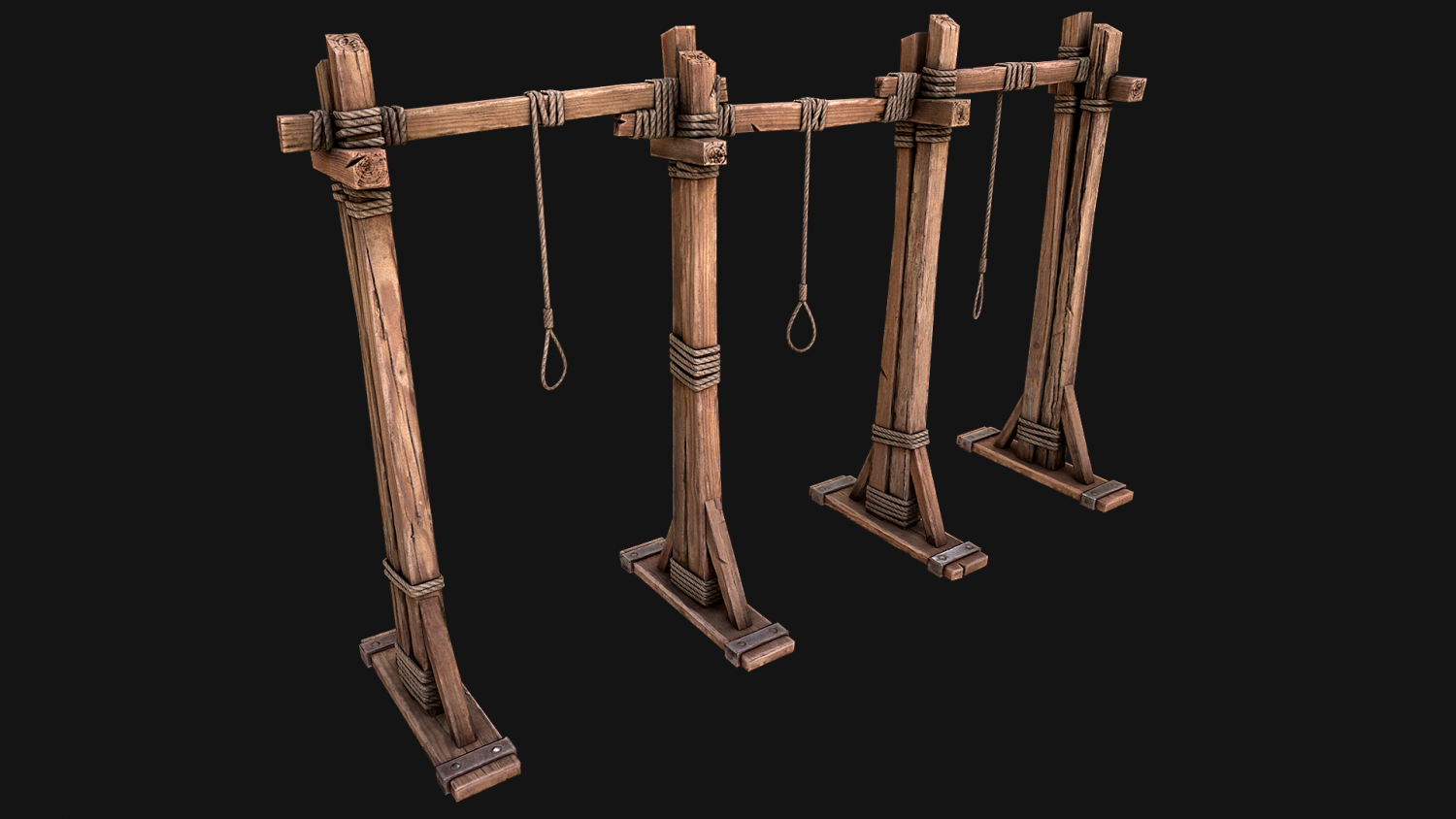 Medieval Gallows Torture 3D Модель in Товары для двора 3DExport