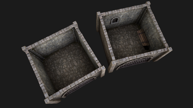 Medieval Dungeon Prison Set 3D Model in Buildings 3DExport