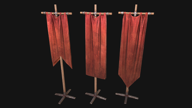 Medieval Flag 3D Model in Other 3DExport