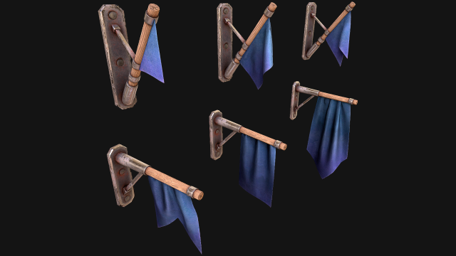 Medieval Flags Pack 3D Model in Other 3DExport