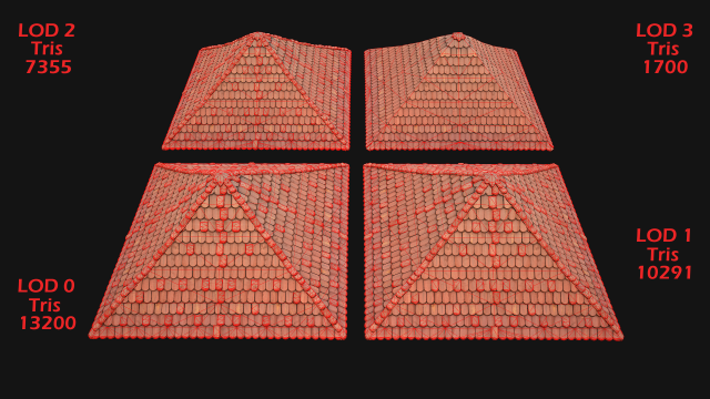 Medieval Tile Pyramid Roof 3D Model in Miscellaneous 3DExport