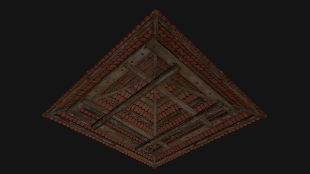 Medieval Tile Pyramid Roof 3D Model in Miscellaneous 3DExport