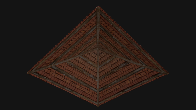 Medieval Tile Pyramid Roof 3D Model in Miscellaneous 3DExport
