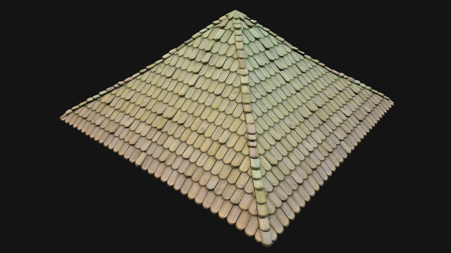 Medieval Tile Pyramid Roof 3D Model in Miscellaneous 3DExport