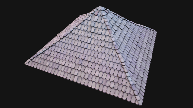 Medieval Tile Pyramid Roof 3D Model in Miscellaneous 3DExport