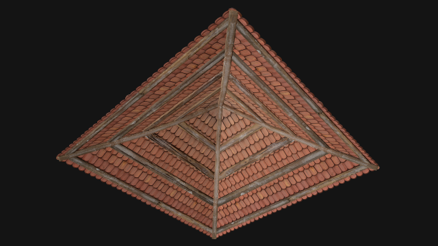Medieval Tile Pyramid Roof 3D Model in Miscellaneous 3DExport