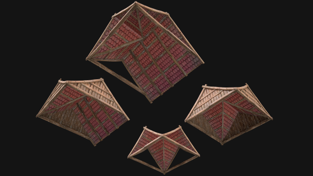 Medieval Corner Roof 3D Model in Miscellaneous 3DExport