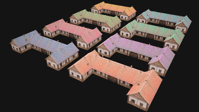 Medieval Buildings Set 3D Model in Buildings 3DExport