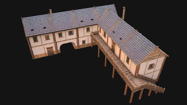 Medieval Town Buildings Set 3D Model in Buildings 3DExport