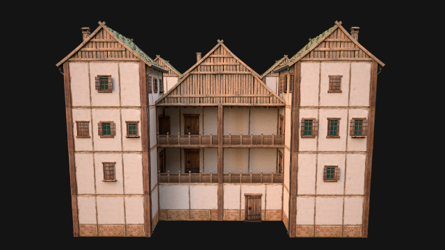 Medieval City Building Barracks Fortress 3D Model in Buildings 3DExport