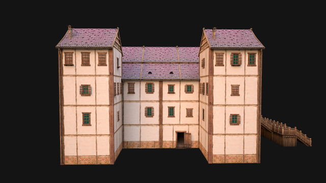 Medieval City Building Barracks Fortress 3D Model in Buildings 3DExport