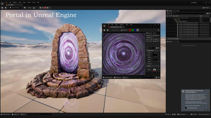 Portal Arch Teleport to Dark Ender Land for Unreal and Unity 3D Model ...