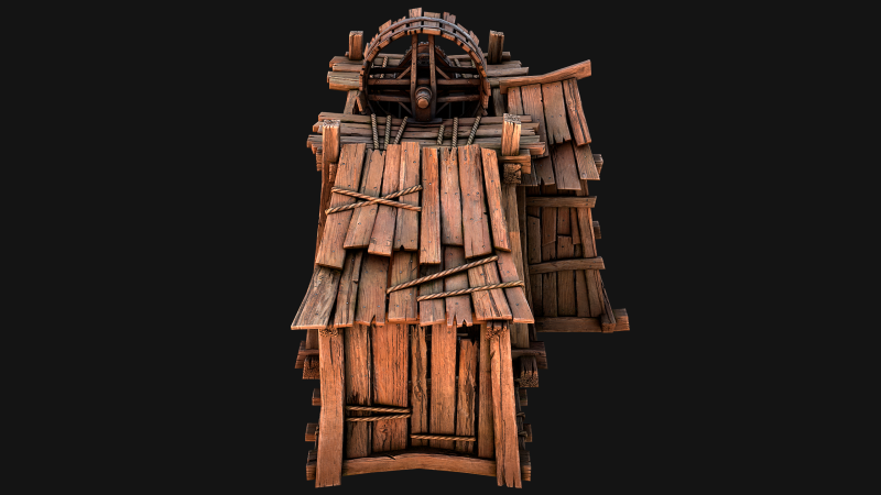 Medieval Mine Steampunk and Mining Cart 3D Model in Machines 3DExport