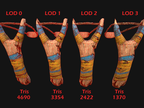 Medieval Wooden Slingshot 3D Model in Weapons 624668 | 3DExport