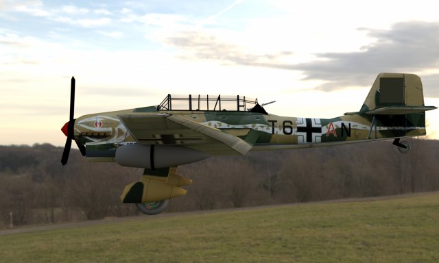 Junkers Ju-87 3D Model in Bomber 3DExport