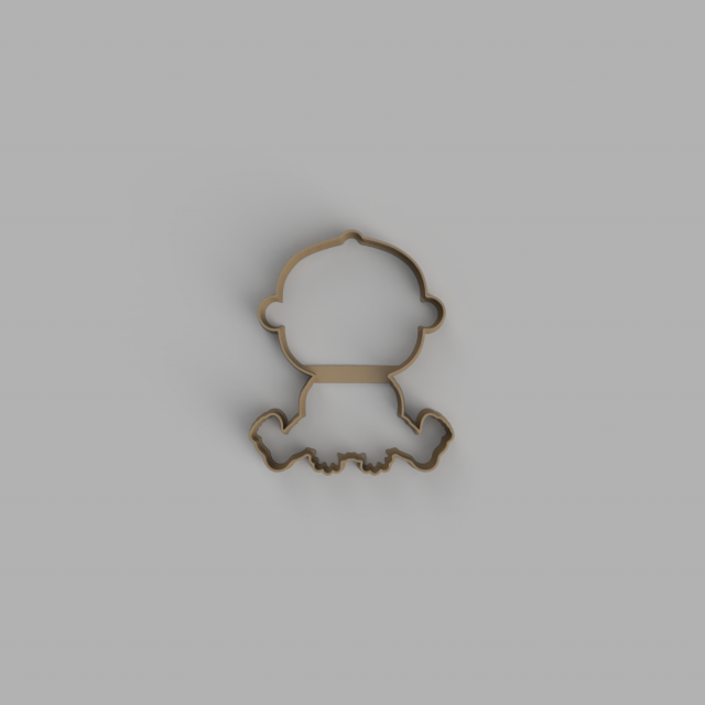 baby cutter cookie stl custom cookie cutter stl 3d print design 3d ...