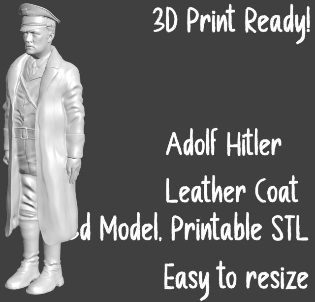 Adolf Hitler 3d printable STL Figur Version 5 3D Baskı Modeli in Erkek ...