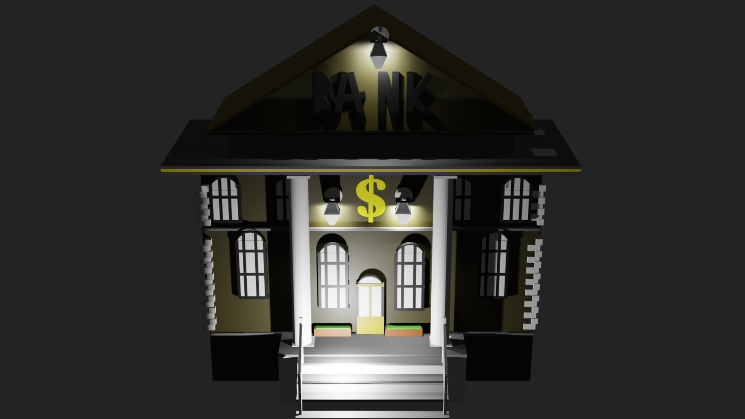 Bank 3D Model in Store Spaces 3DExport