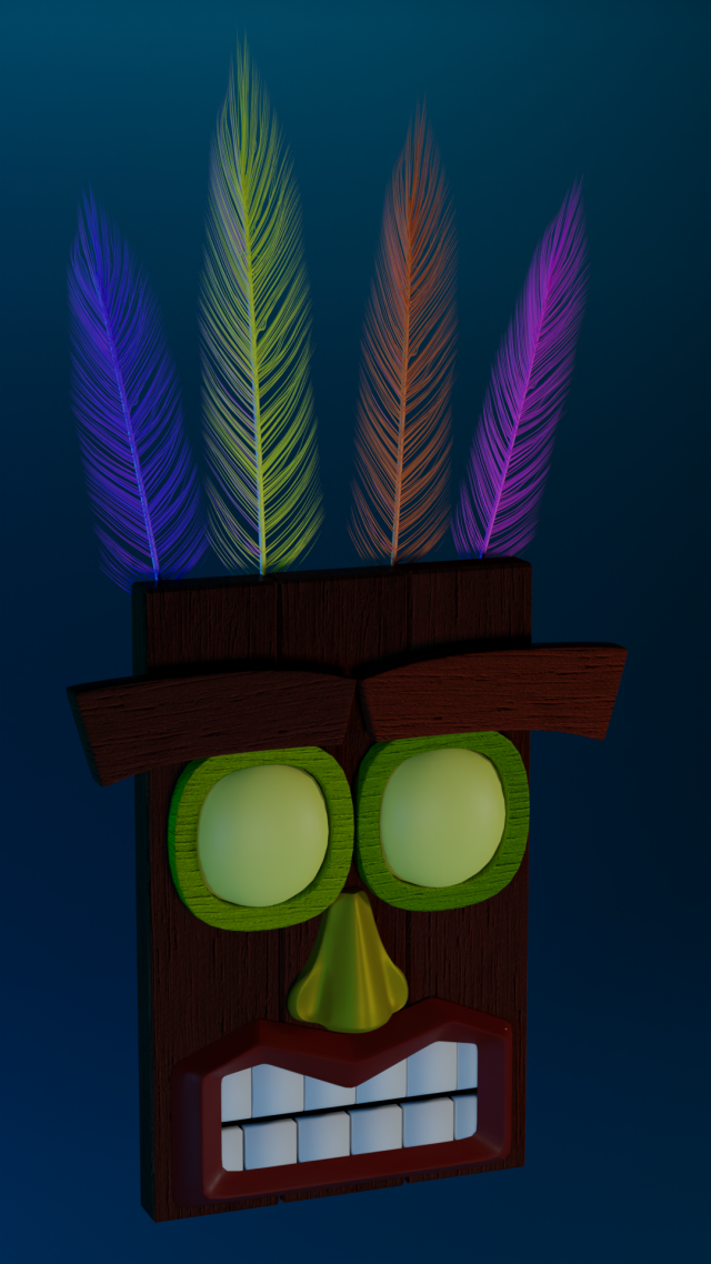 Mask Crash Bandicoot 3D Model in Cartoon 3DExport