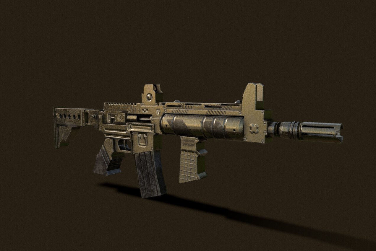 LR300 LowPoly model 3D Models in Rifle 3DExport
