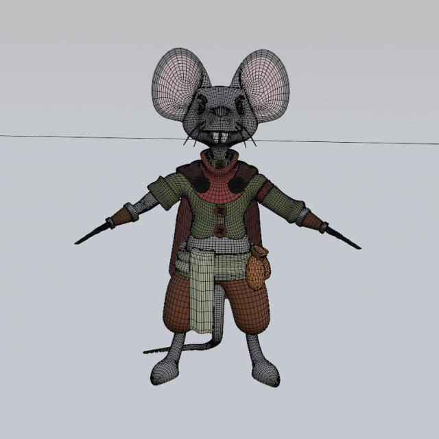 Mouse animal character 3D Model in Rodent 3DExport