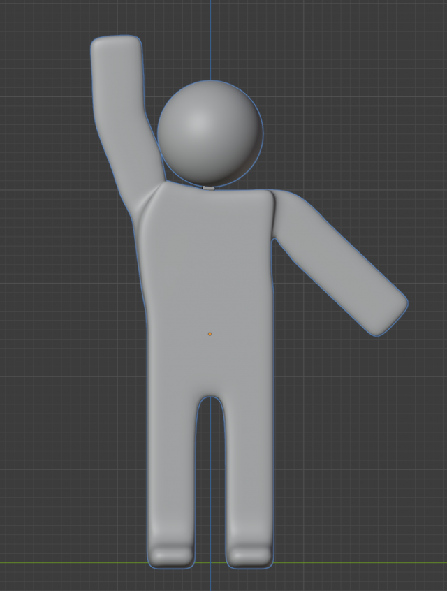 Lowpoly Stickman 3D Model in Cartoon 3DExport