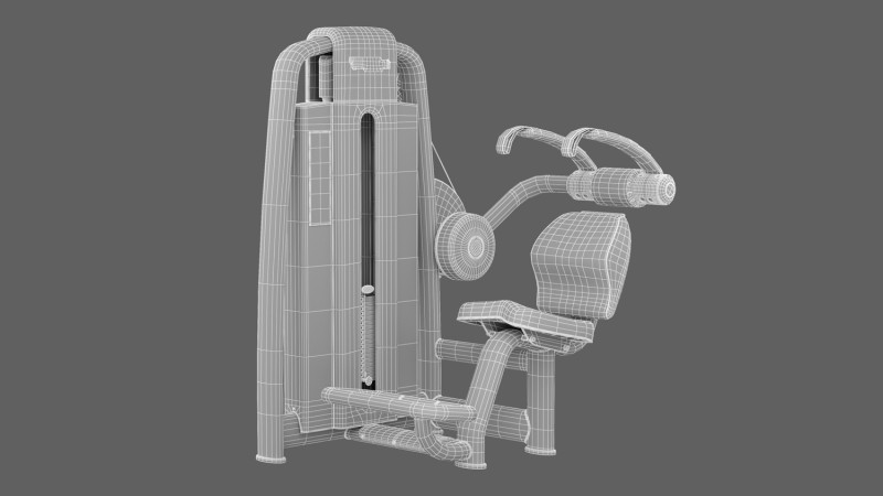 Technogym Selection 700 - Abdominal Crunch 3D Model in Sports Equipment 3DExport
